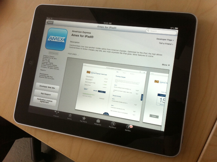 American Express Launches iPad App | MyBankTracker